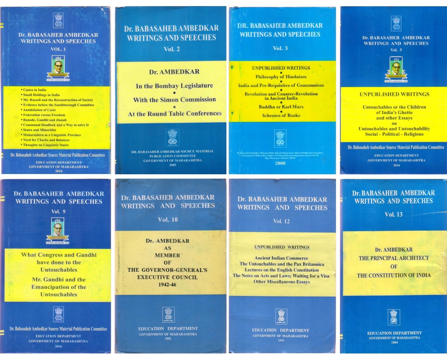 Dr. B. R. Ambedkar Writing and Speeches (English Volumes) – Budget Mantra